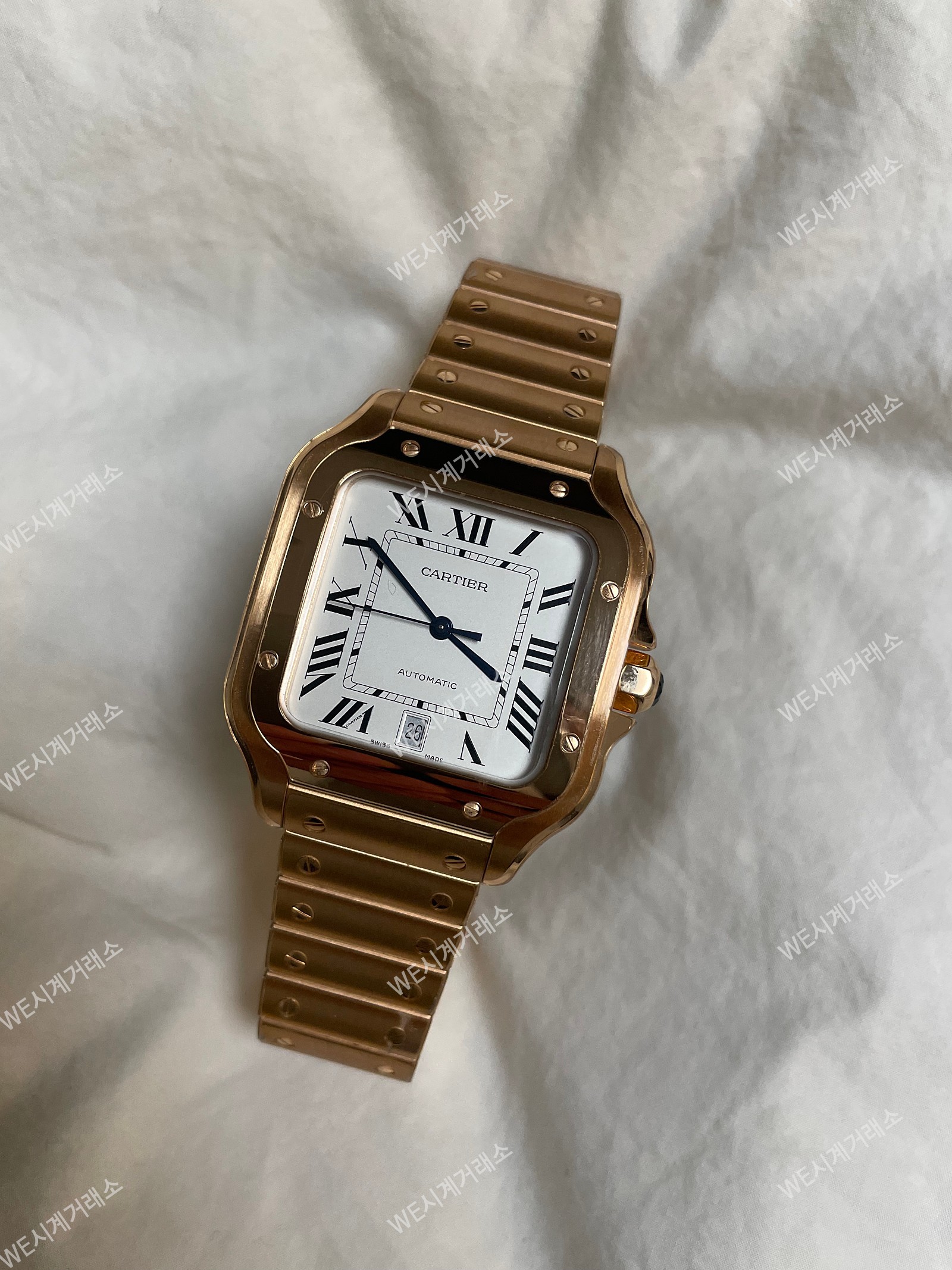 시계거래소 공식사이트 - 까르띠에 산토스 라지 로즈골드 : 38,000,000원