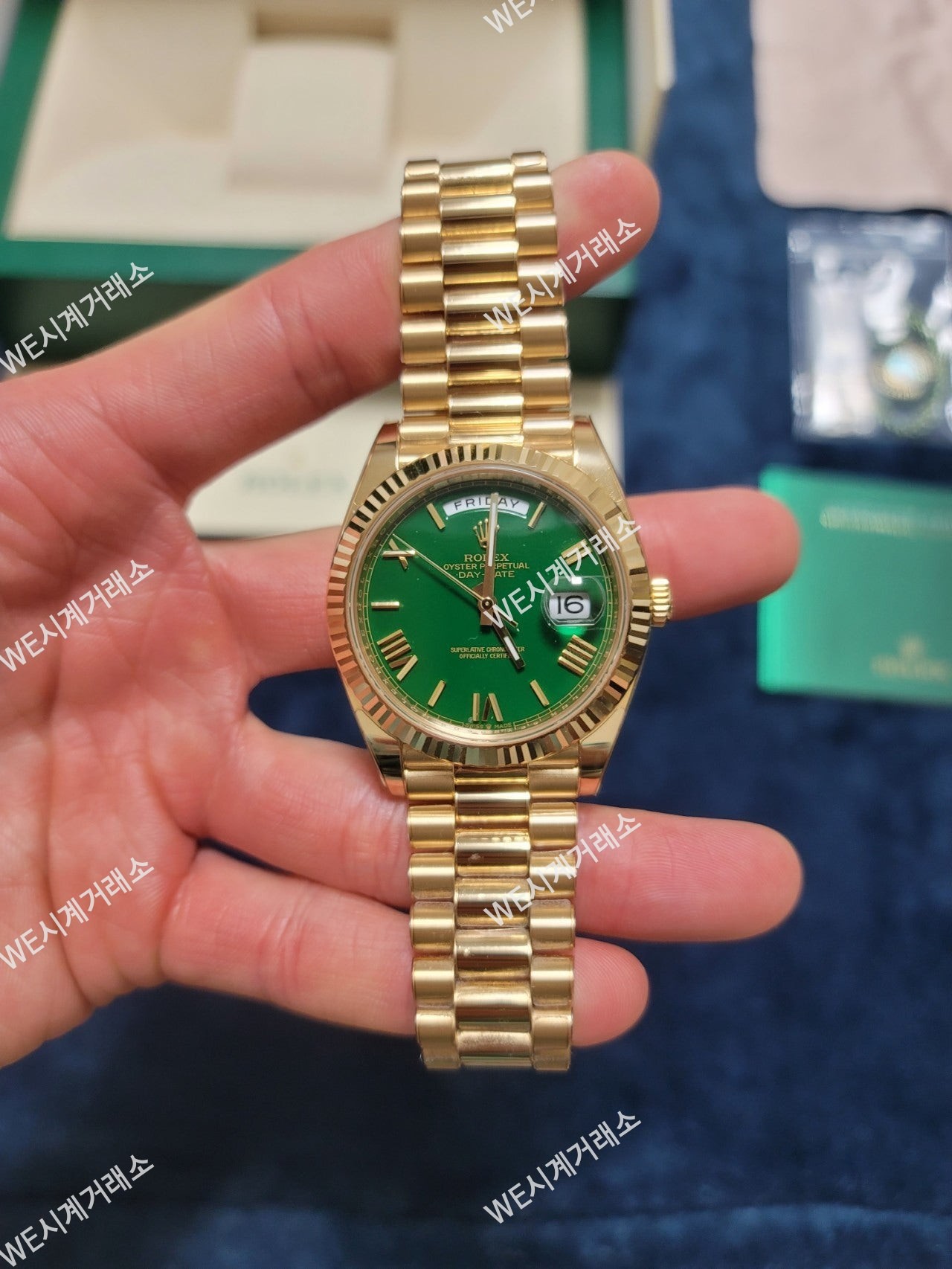 시계거래소 공식사이트 - (국내24년)로렉스 데이데이트 헐크 옐로우골드 금통 팝니다 228238 : 70,000,000원