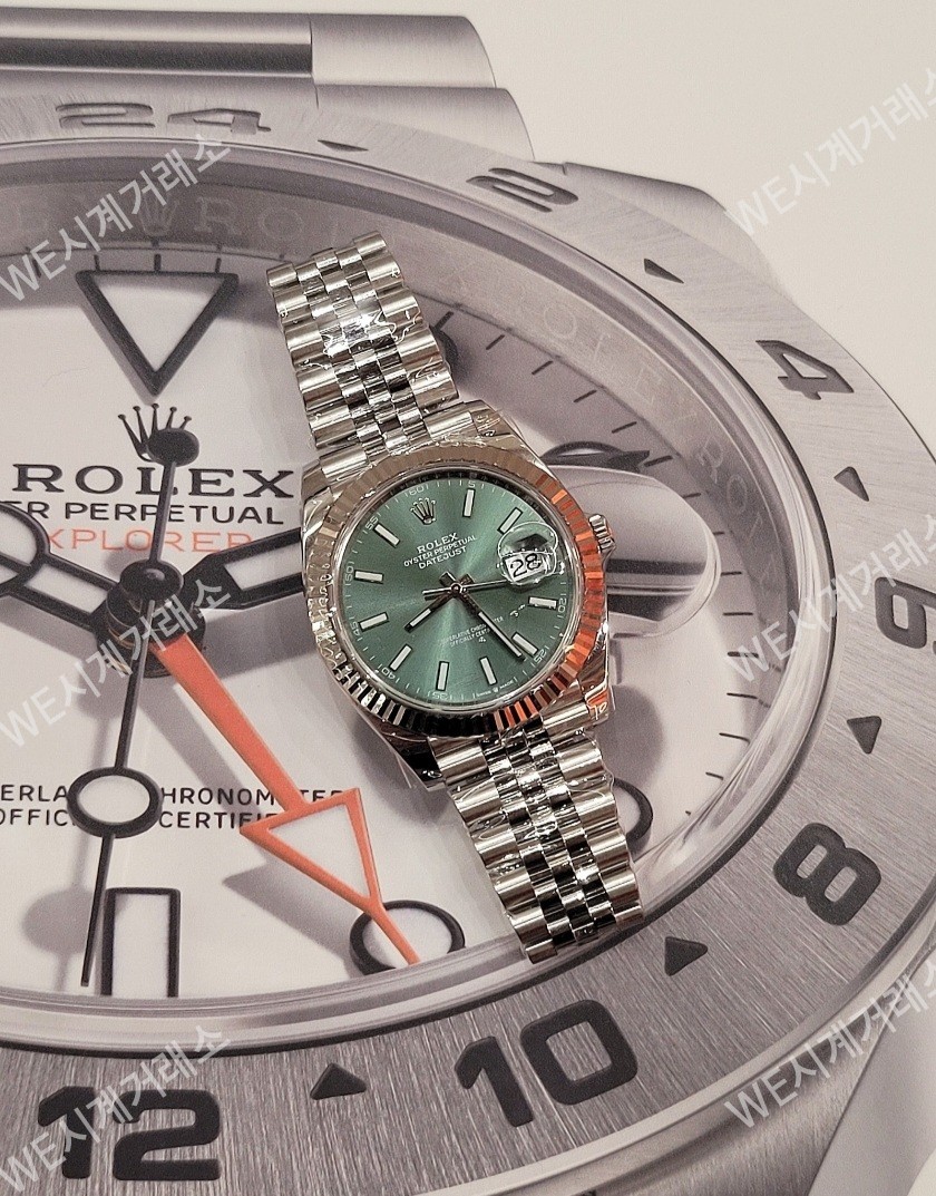 시계거래소 공식사이트 - 롤렉스 데이저스트41 민트그린 스틸 22년 새상품 풀구성 가격인하 : 18,300,000원